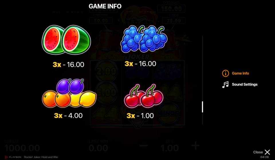 Rockin Joker Hold and Win Slot by Playson 🎰 Free Demo Play
